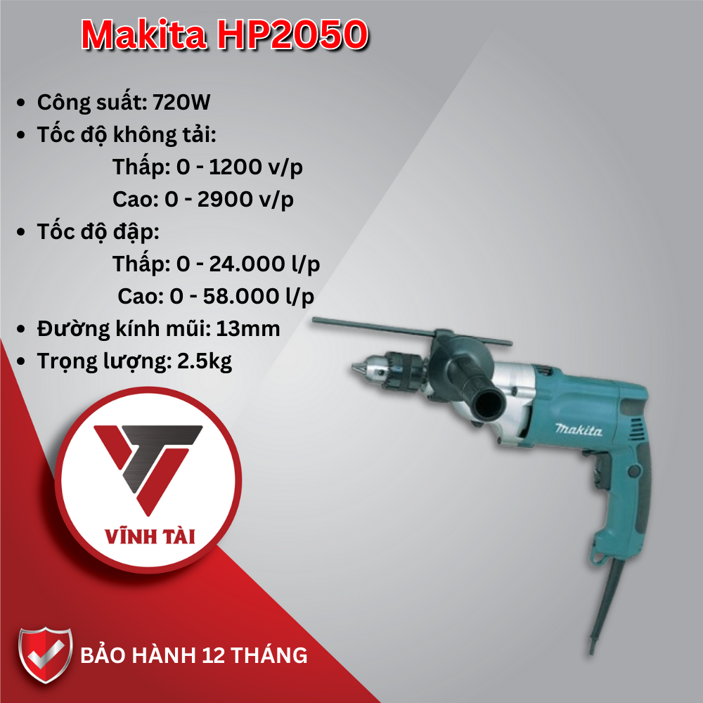 Máy khoan búa 20mm Makita HP2050 – Máy khoan – máy cắt – máy mài – máy ...