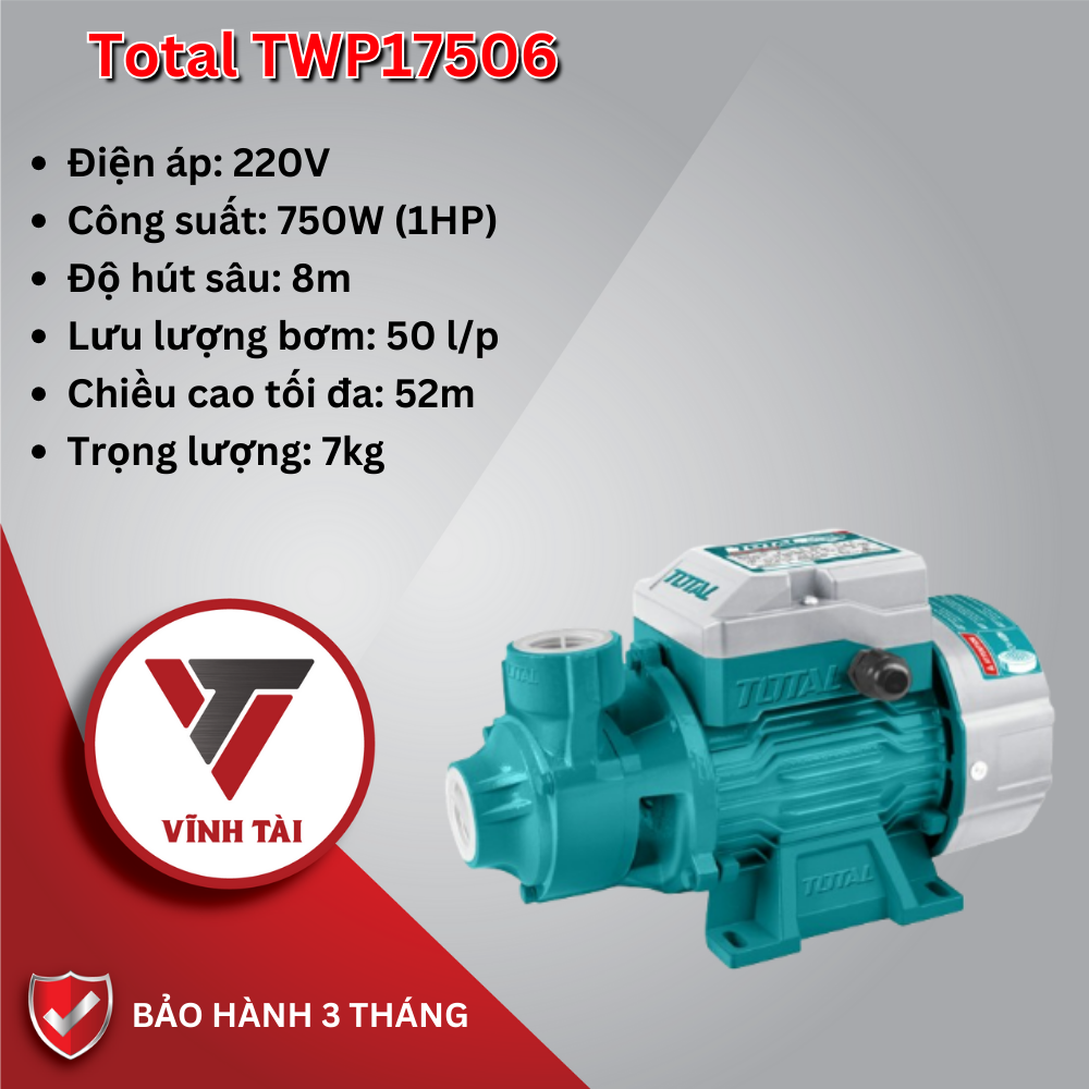 Máy bơm đẩy cao Total TWP17506 – Máy khoan – máy cắt – máy mài – máy ...