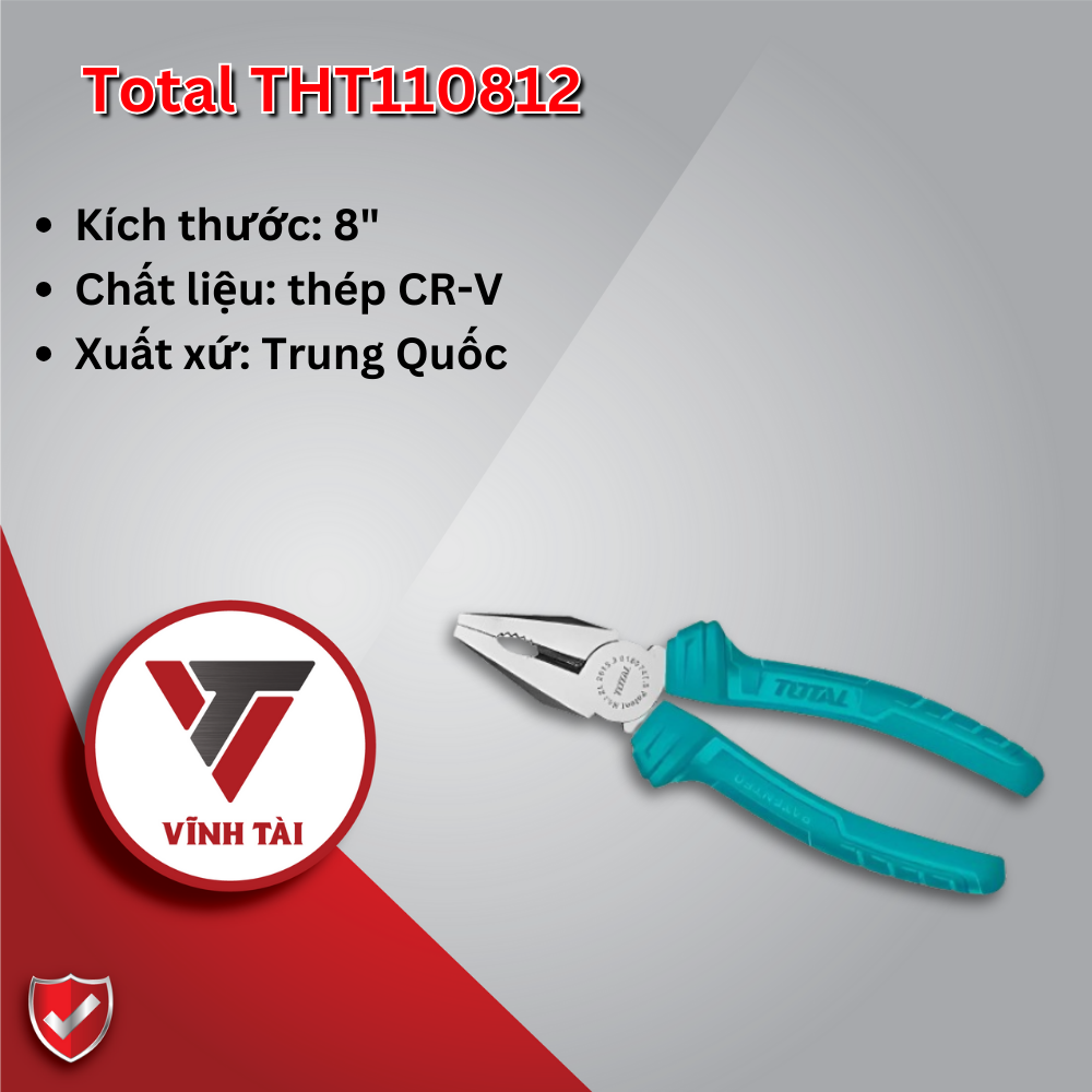 Kềm điện 8″ Total THT110812 – Máy khoan – máy cắt – máy mài – máy hàn ...